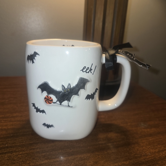 Rae Dunn | Dining | Rae Dunn Halloween Bat Mug White And Black | Poshmark